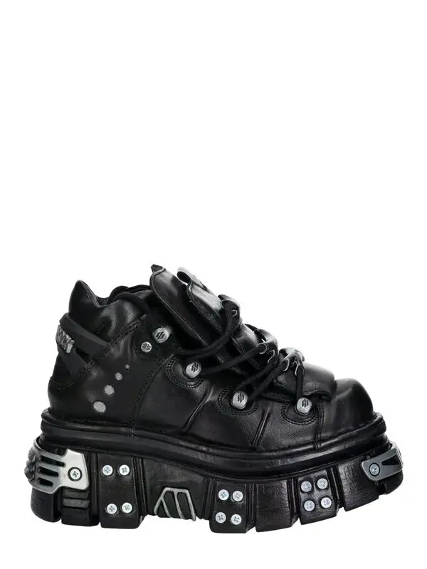 NEW ROCK Hardware-detail Platform Sneakers - Black