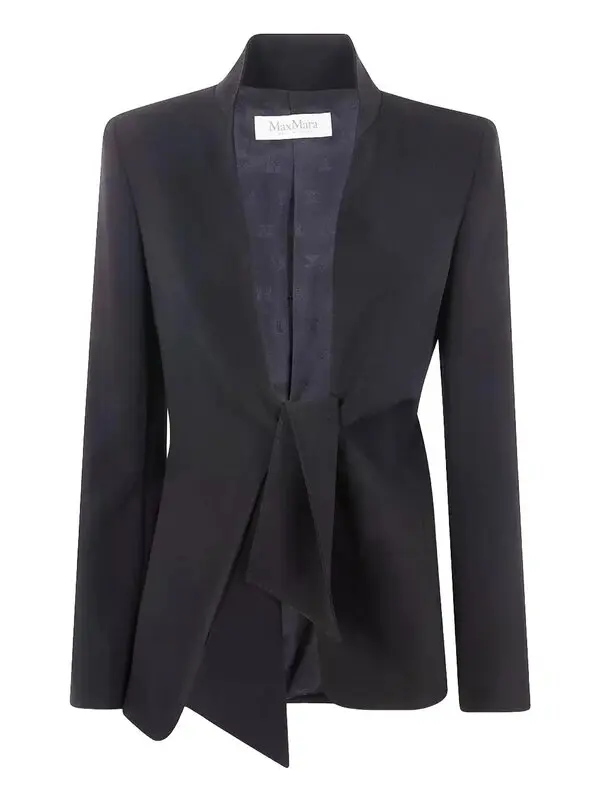 Max Mara Ghiotto Tie-fastening Blazer - Black