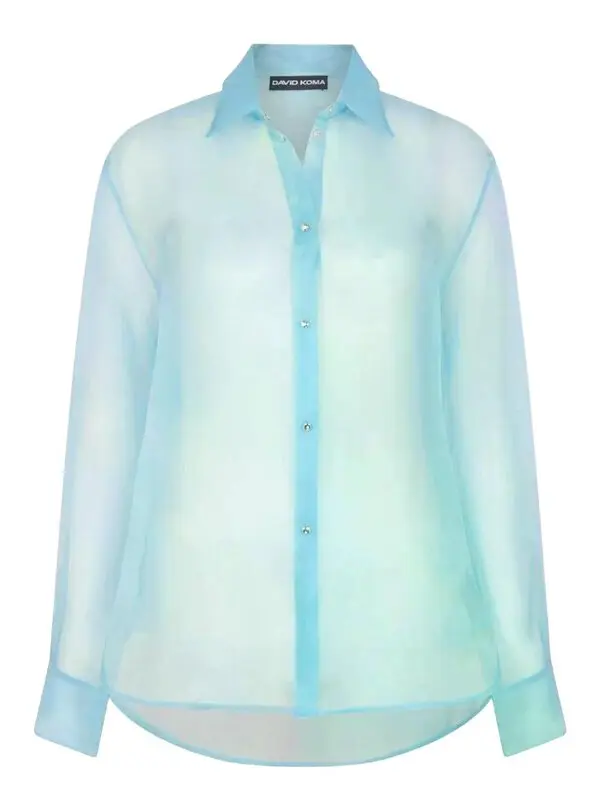 David Koma Silk Shirt - Blue