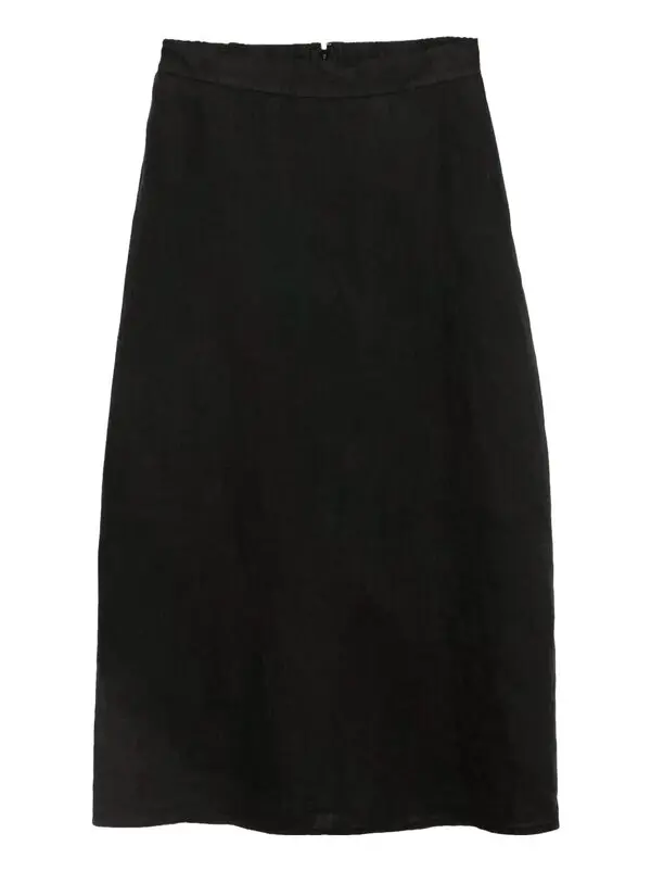 Kristensen Du Nord A-line Cotton Midi Skirt - Black