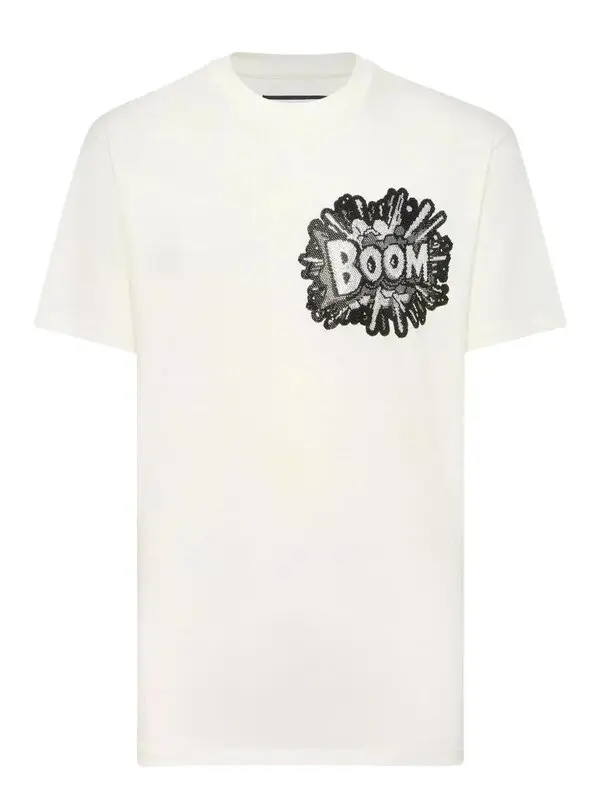 Philipp Plein Boom Sequin-embellished T-shirt - White