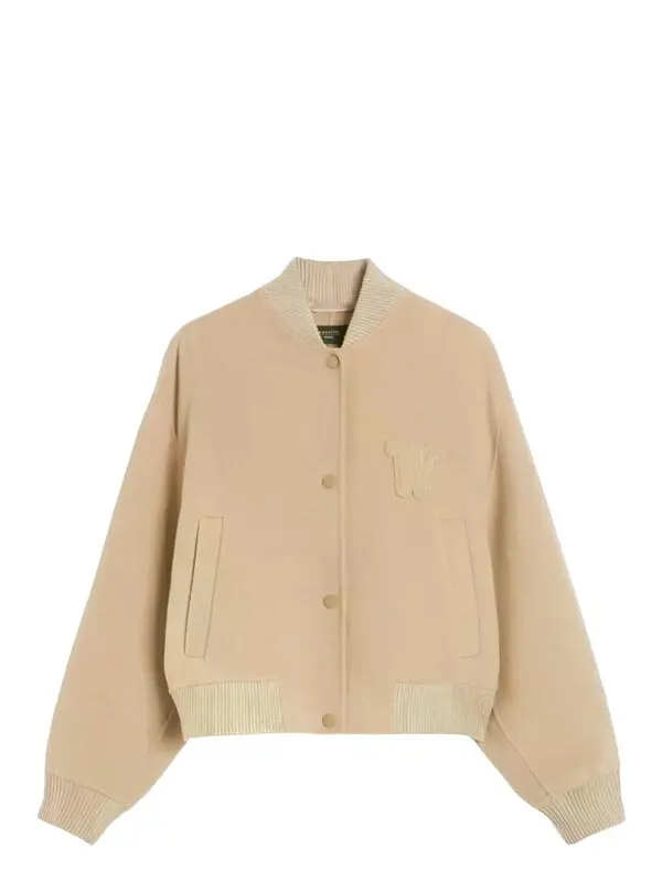 Max Mara Patch-detail Wool-blend Jacket - Neutrals