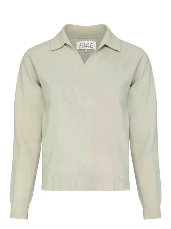 MAISON MARGIELA Polo-collar Jumper - Neutrals
