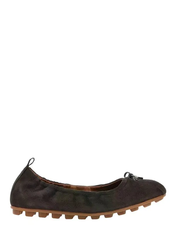 Hogan Suede Ballerina Shoes - Brown