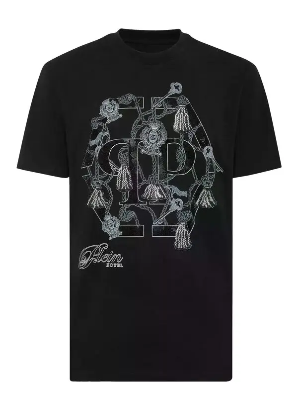 Philipp Plein Tassel-embellished Logo T-shirt - Black