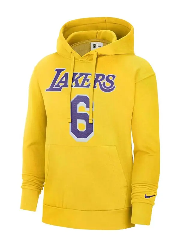 Nike Nba La Lakers Lebron James #6 Hoodie - Yellow