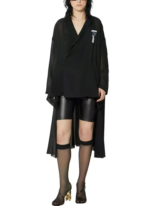 UNDERCOVERISM Asymmetrical Cape Top - Black
