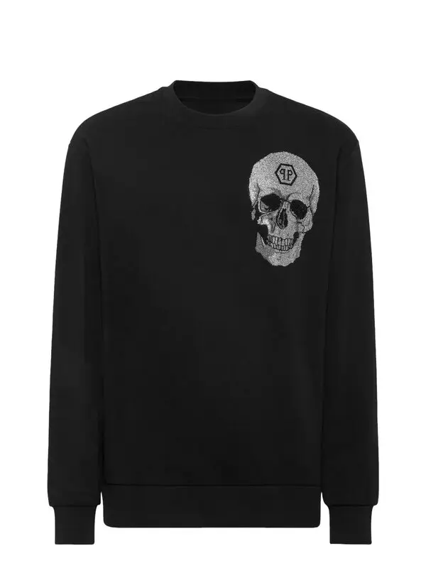 Philipp Plein Crystal-embellished Sweatshirt - Black