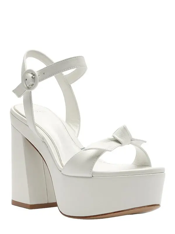 ALEXANDRE BIRMAN Clarita Flare Platform Sandals - Pearl/white
