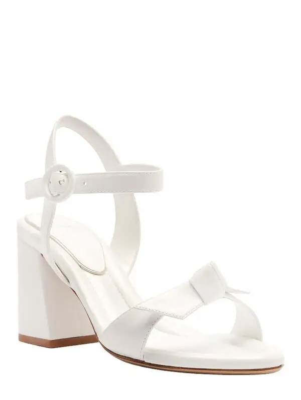 ALEXANDRE BIRMAN Clarita 75 Flare Bridal Sandals - Pearl/white