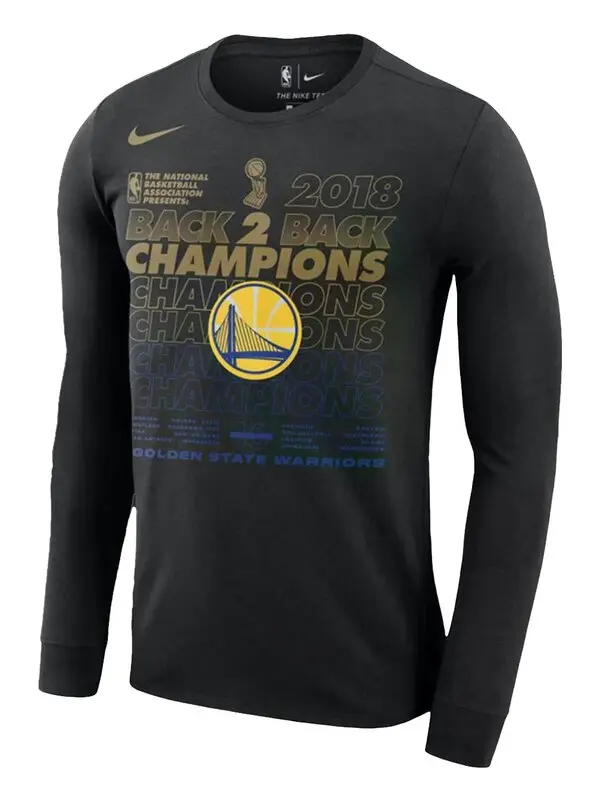 Nike Nba Gsw 2018 Finals Champions Locker Room T-shirt - Black