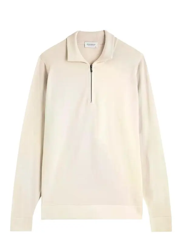 John Smedley Quarter-zip Knit Sweater - Neutrals