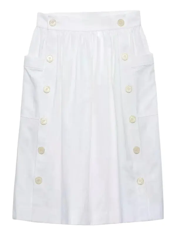 Prada Gabardine Skirt - White