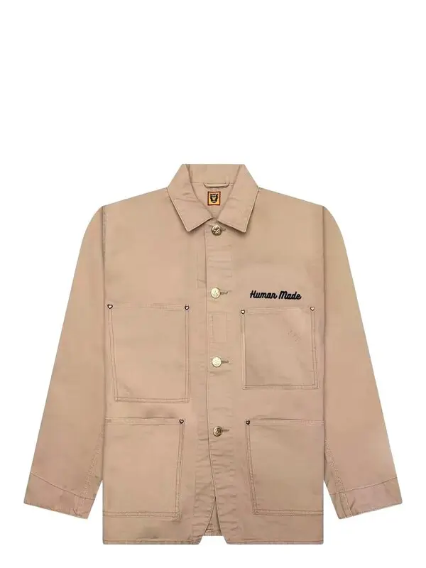 HUMAN MADE Embroidered-logo Shirt Jacket - Neutrals