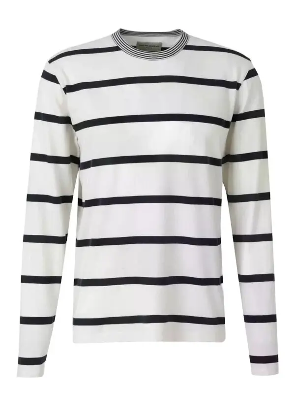 Officine Générale Striped Long-sleeve T-shirt - White
