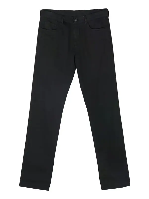 Canali Logo-patch Trousers - Blue