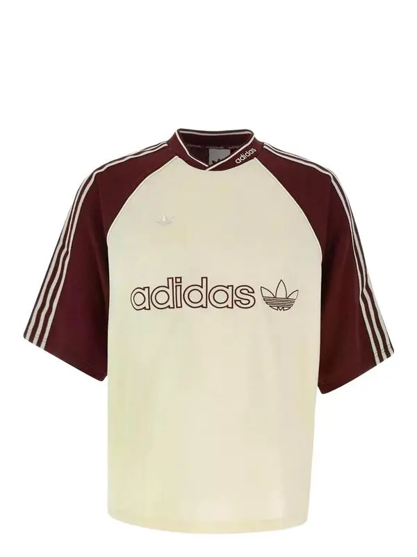 Adidas Raglan-sleeve Logo-print T-shirt - Red