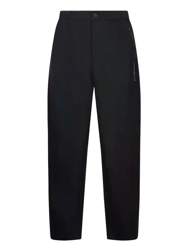 Marni Embroidered Pocket Trousers - Blue