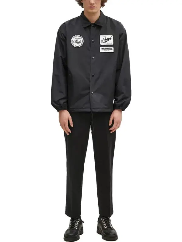 NEIGHBORHOOD Logo-patch Coach Jacket - Black