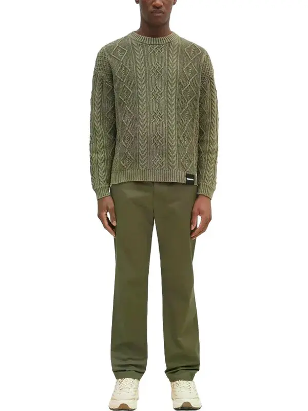 NEIGHBORHOOD Cable-knit Diamond-pattern Jumper - Green