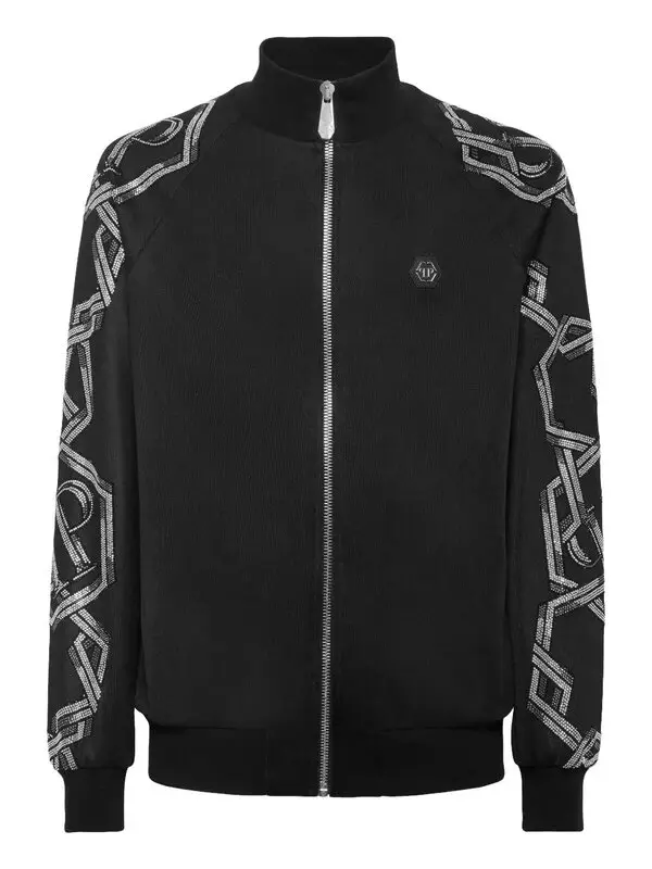 Philipp Plein Chain-embellished Track Jacket - Black