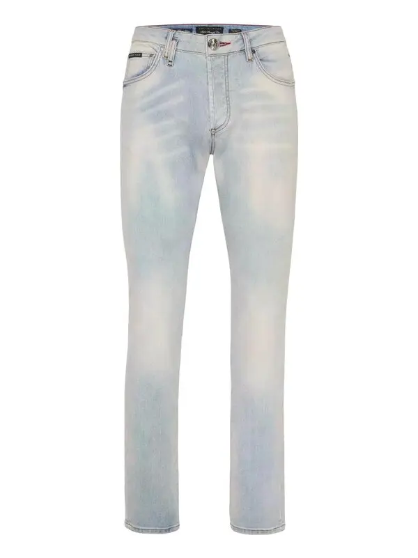 Philipp Plein Flying Money Straight-leg Jeans - Blue