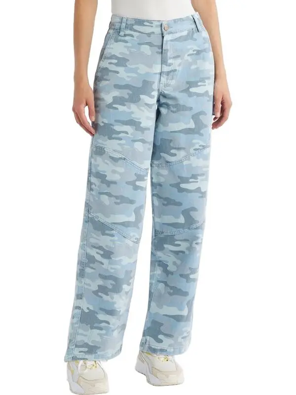 DAMSON MADDER Drew Print Mid-rise Relaxed Utility Jeans - Camo