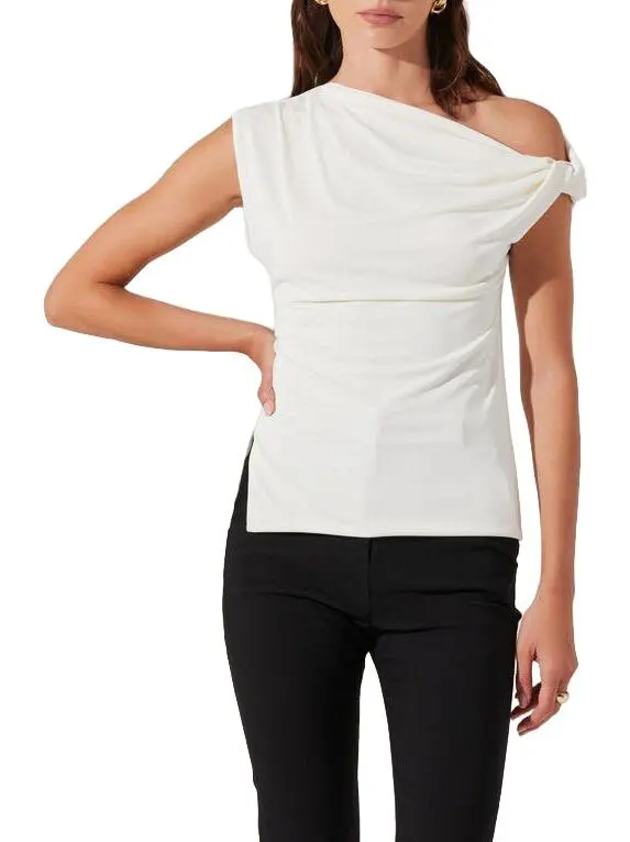 Astr The Label Aphra One-shoulder Top - White