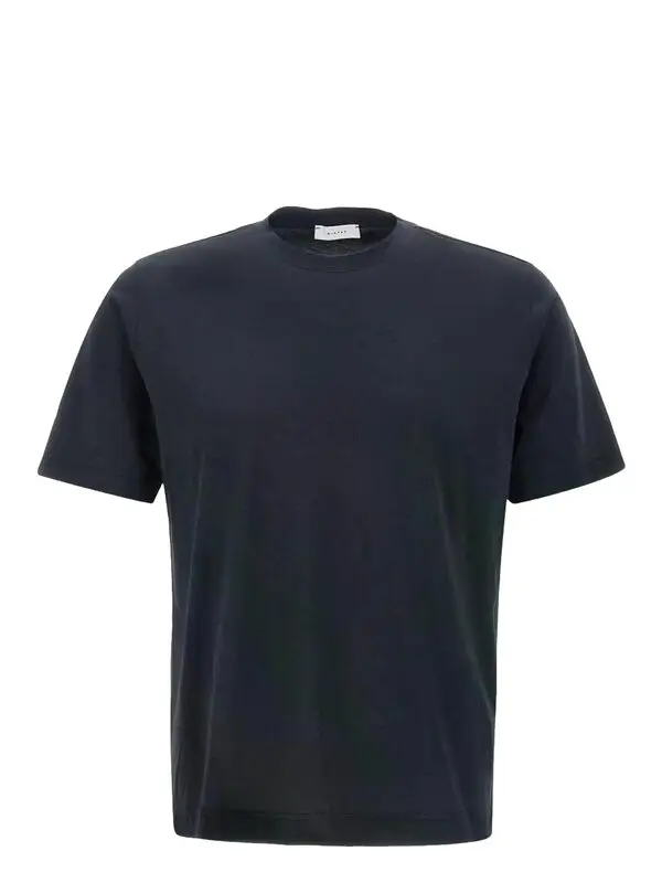 DIKTAT Side-slit Crew-neck T-shirt - Blue