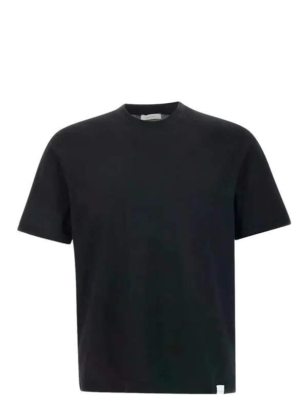 DIKTAT Side-slit Crew-neck T-shirt - Black