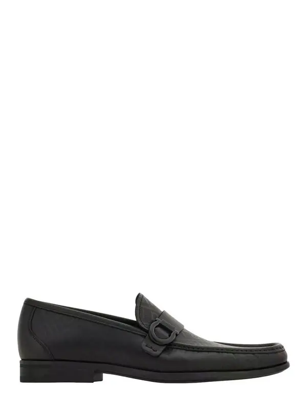 FERRAGAMO Gancini Buckle Loafers - Black