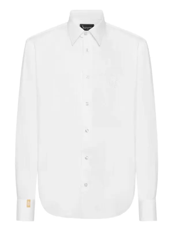 BILLIONAIRE Logo-embroidered Shirt - White