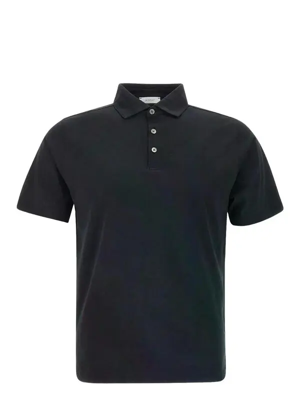 DIKTAT Short-sleeve Cotton Polo Shirt - Black