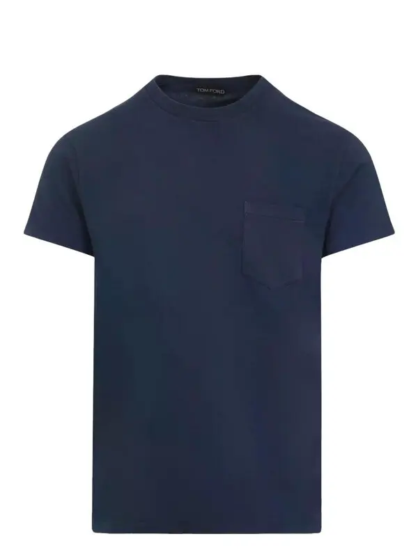 TOM FORD Patch-pocket Short-sleeve T-shirt - Blue