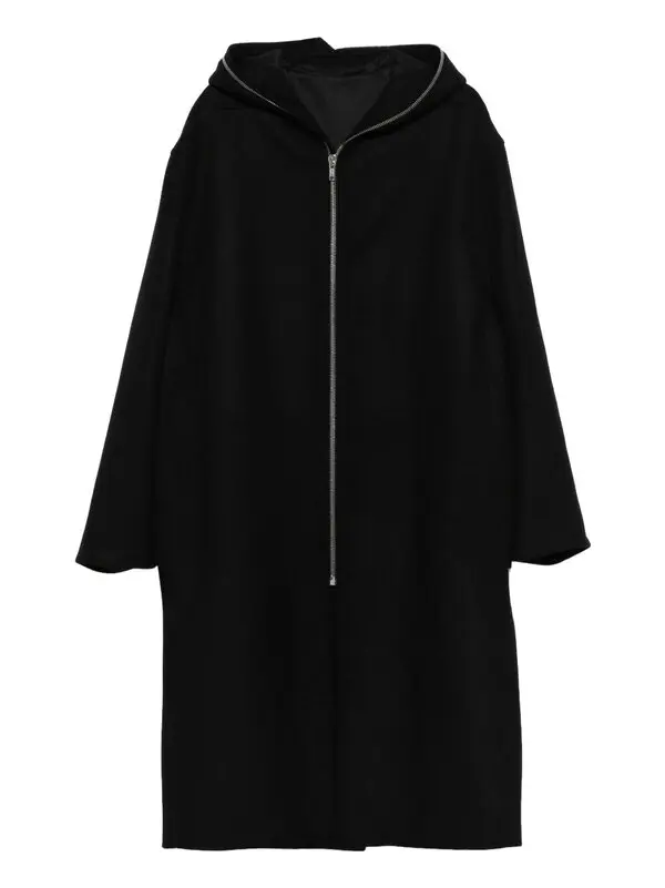 Rick Owens Hooded Raincoat - Black