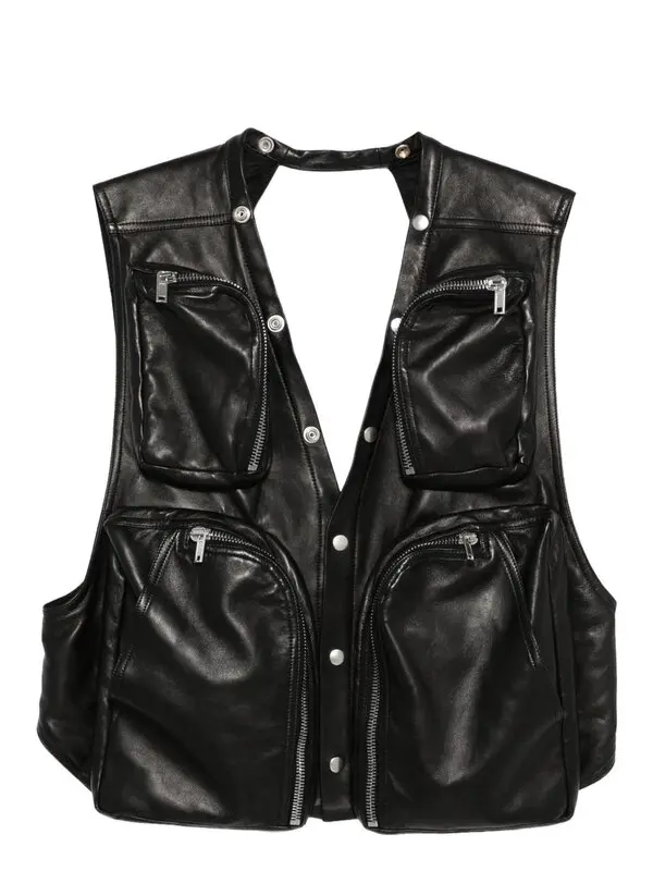 Rick Owens Leather Vest - Black