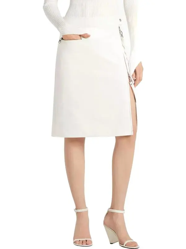 COURREGES Zip-fastening Skirt - White