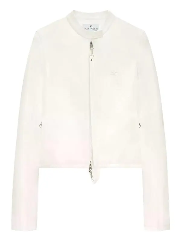 COURREGES City Zip-front Cropped Jacket - White