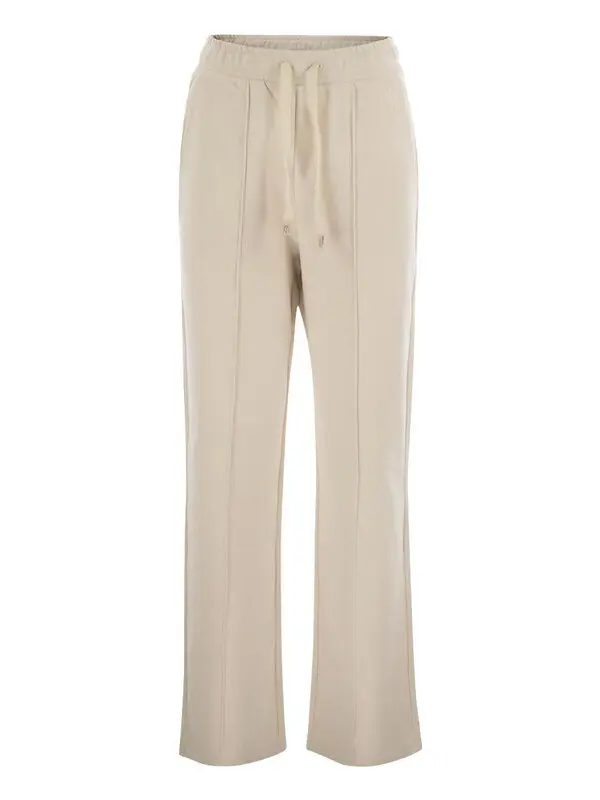 Max Mara Folk Plush Wide Leg Trousers - Beige