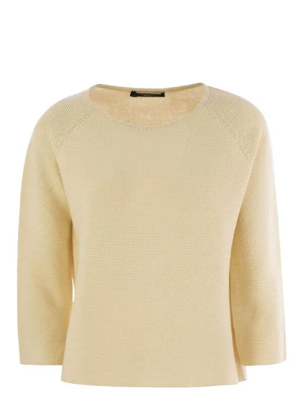 Max Mara Addotto Cotton Yarn Sweater - Beige