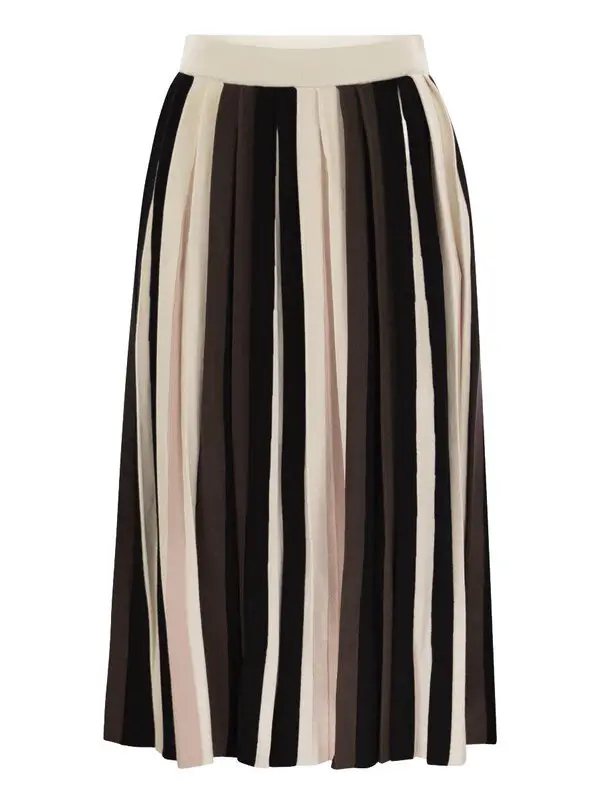 Max Mara Pleiadi Pleated Skirt - Multicolor
