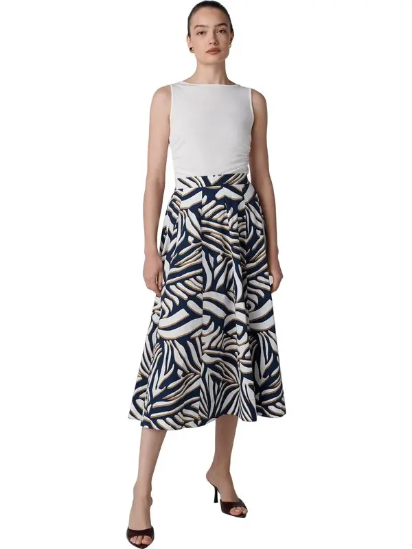 Diane Von Furstenberg Finnley Skirt - Savanna Shadow Navy