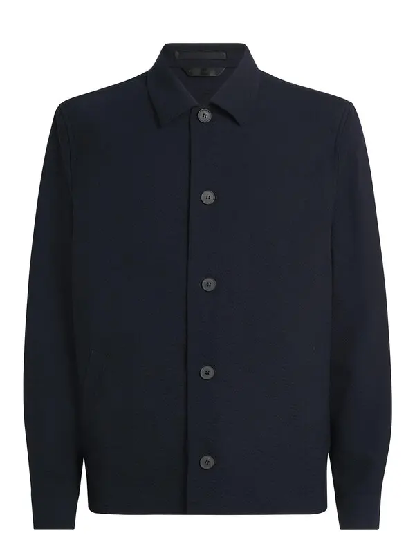 Sunspel Stretch-wool Seersucker Jacket - Navy