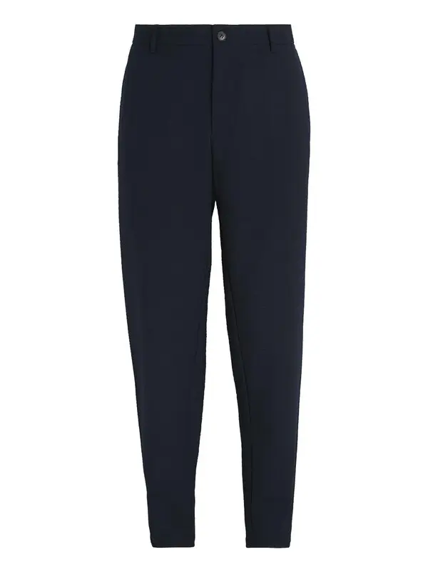 Sunspel Stretch-wool Seersucker Trousers - Navy