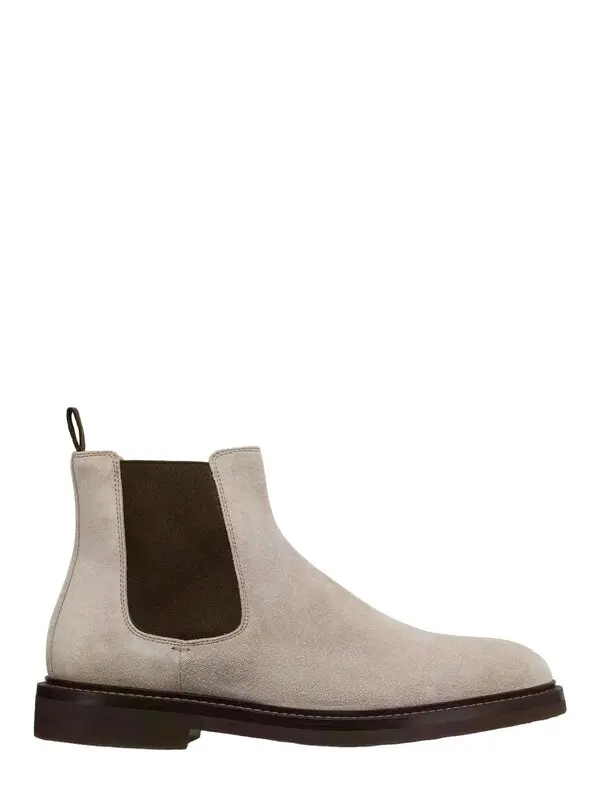 Brunello Cucinelli Suede Ankle Boots - Neutrals