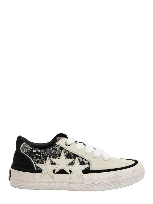Amiri Sunset Skate Paisley-printed Suede Sneakers - Black