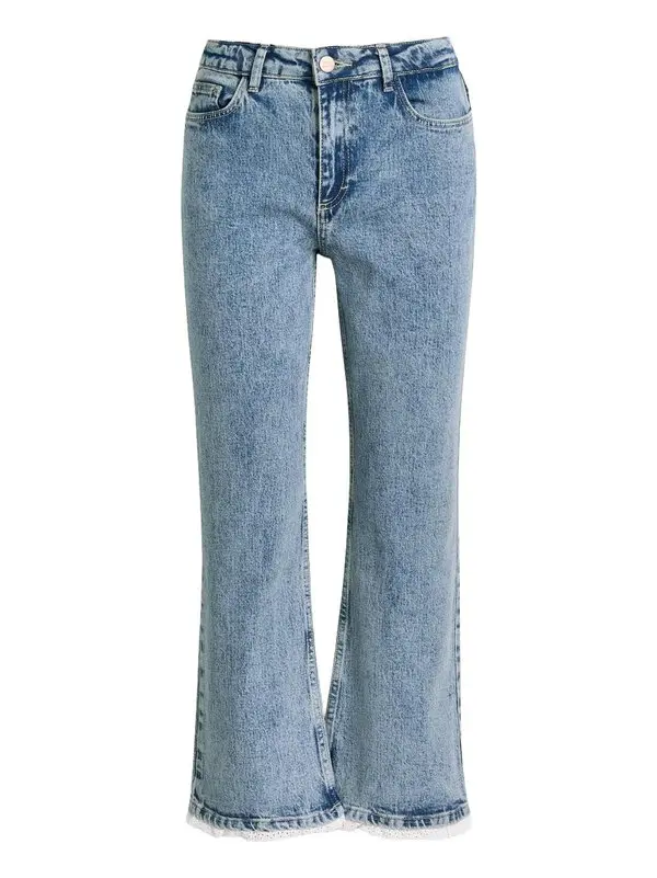 DAMSON MADDER Kenny Straight-leg Cropped Jeans - Denim