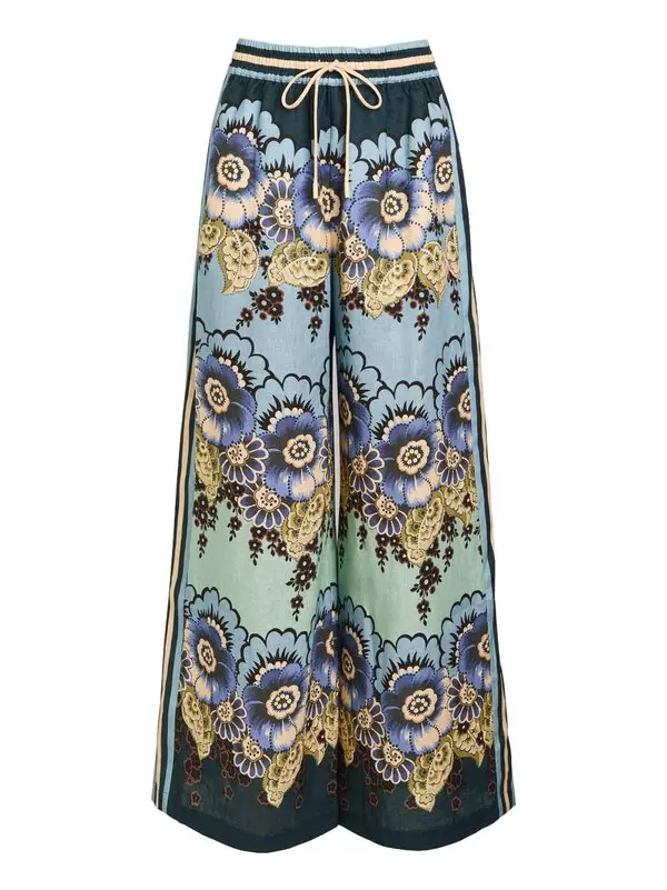 ALEMAIS Madalena Floral-print Trousers - Multicoloured