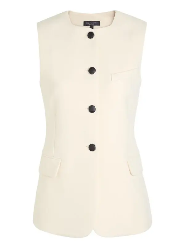 Rag & Bone Woven-twill Top - Ivory