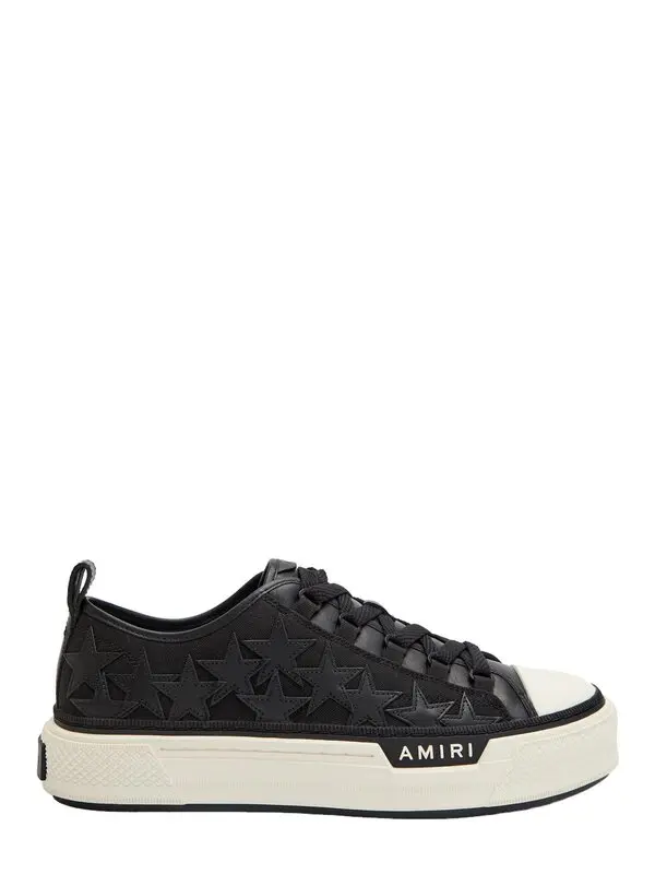 Amiri Court Low Leather Sneakers - Black
